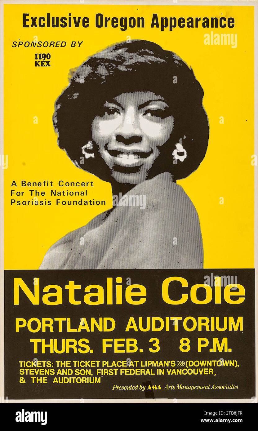 Natalie Cole at the Portland Auditorium (AMA, 1977). Benefit Concert ...