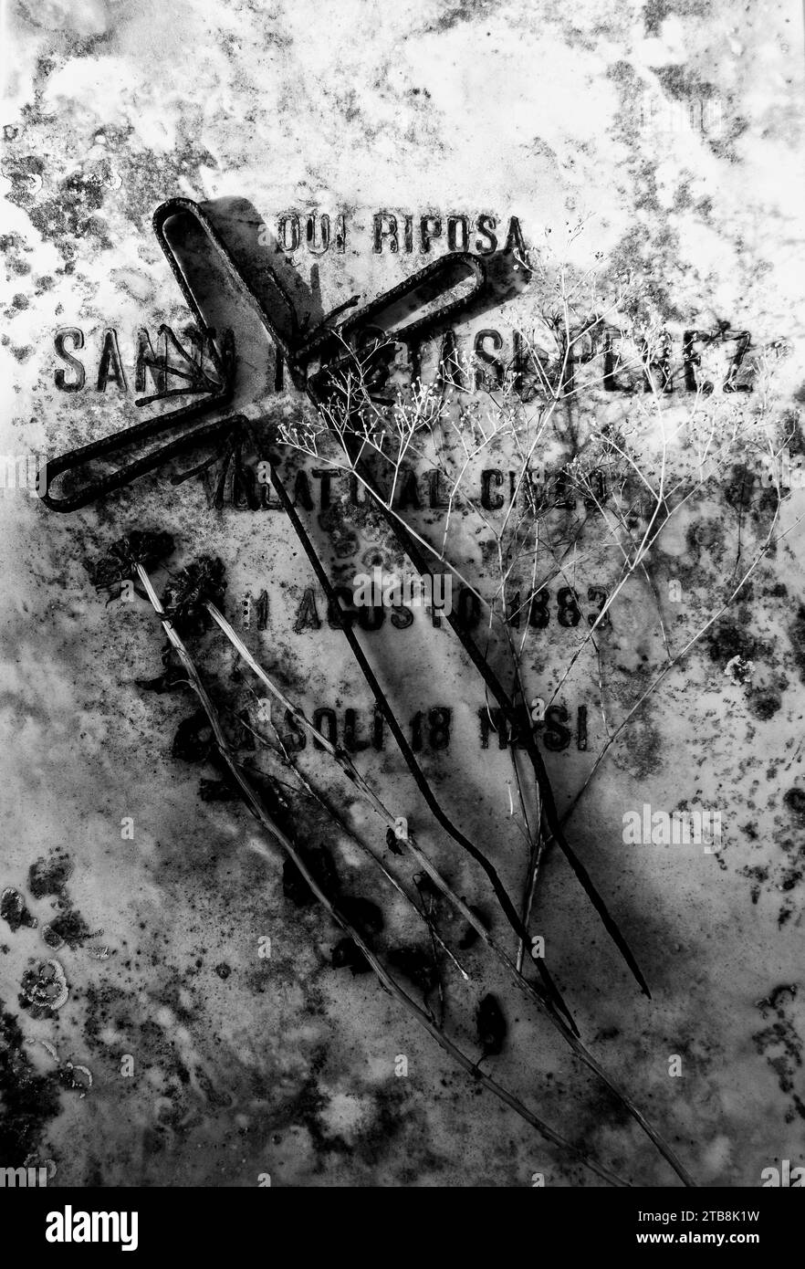 Gravestone inscription Black and White Stock Photos & Images - Alamy