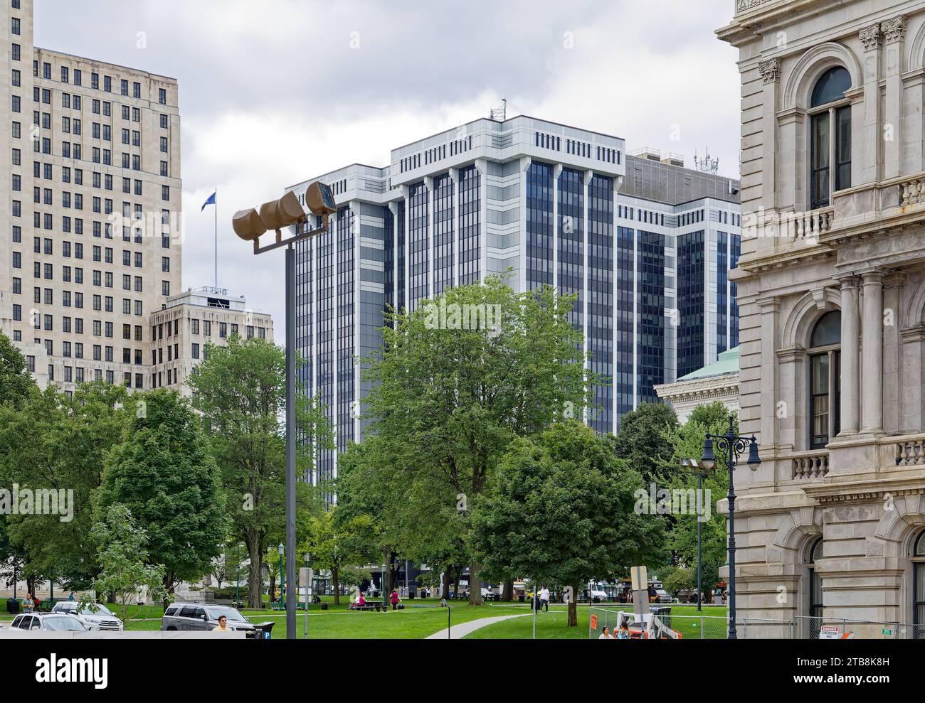 One Commerce Plaza, a Downtown Albany skyscraper, had its white marble ...