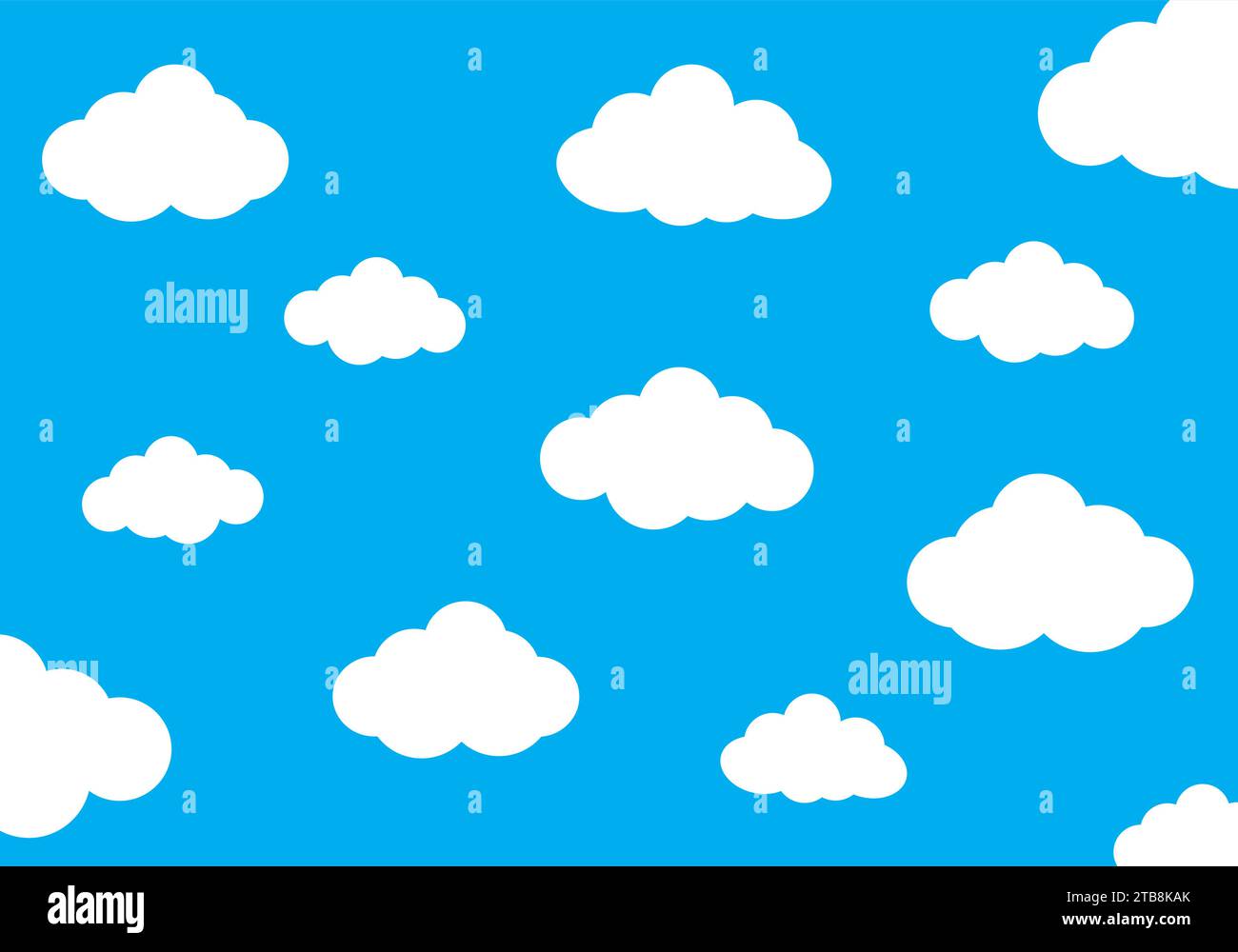 seamless pattern of clouds in blue sky vector illustration Stock Vector Image & Art - Alamy