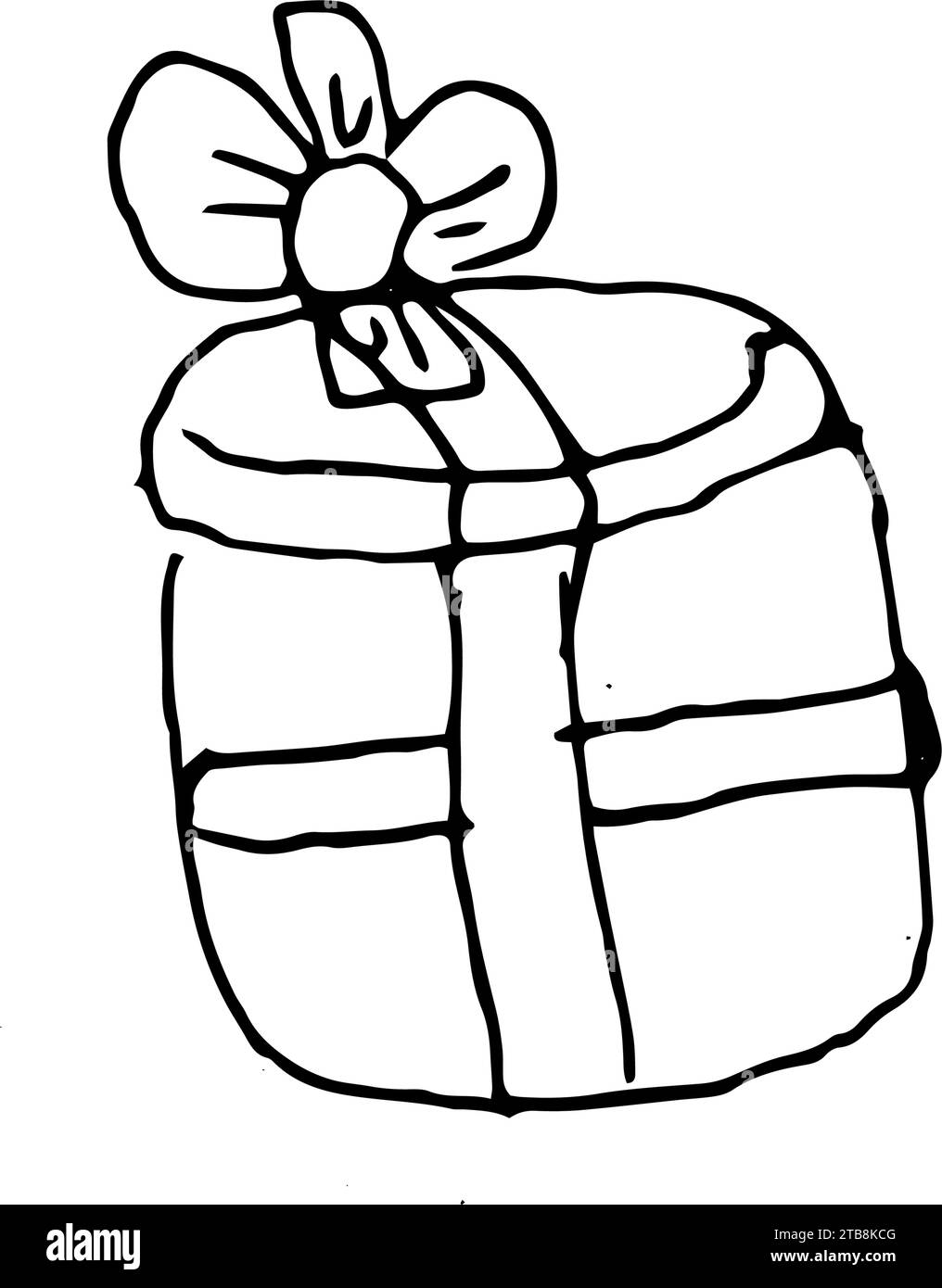 doodle gift box outline isolated sketch Stock Vector Image & Art - Alamy