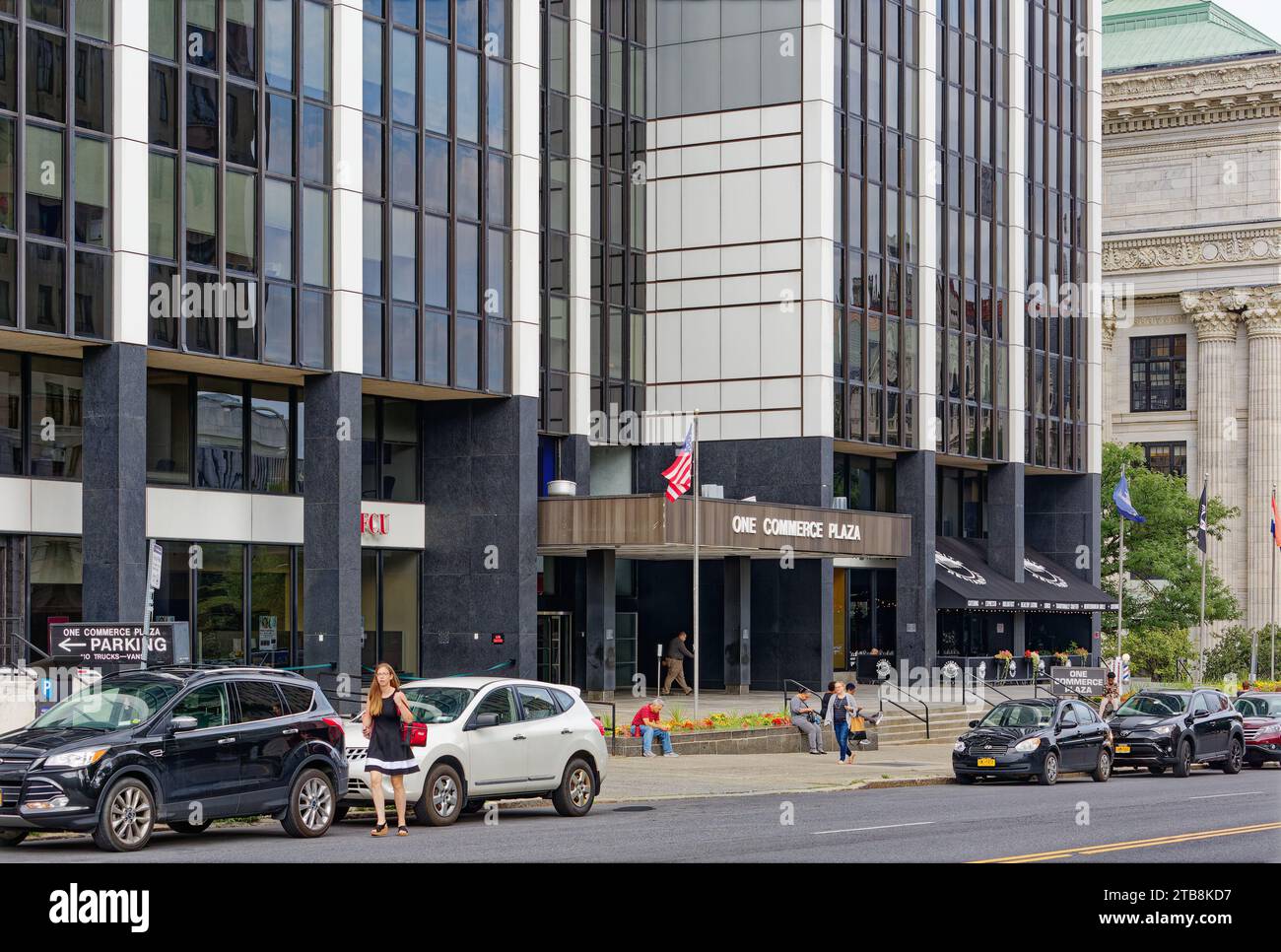 One Commerce Plaza, a Downtown Albany skyscraper, had its white marble ...