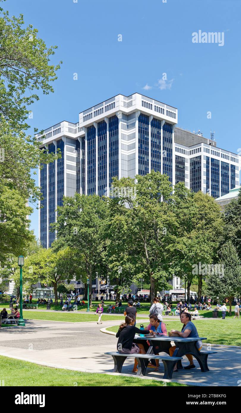 One Commerce Plaza, a Downtown Albany skyscraper, had its white marble ...