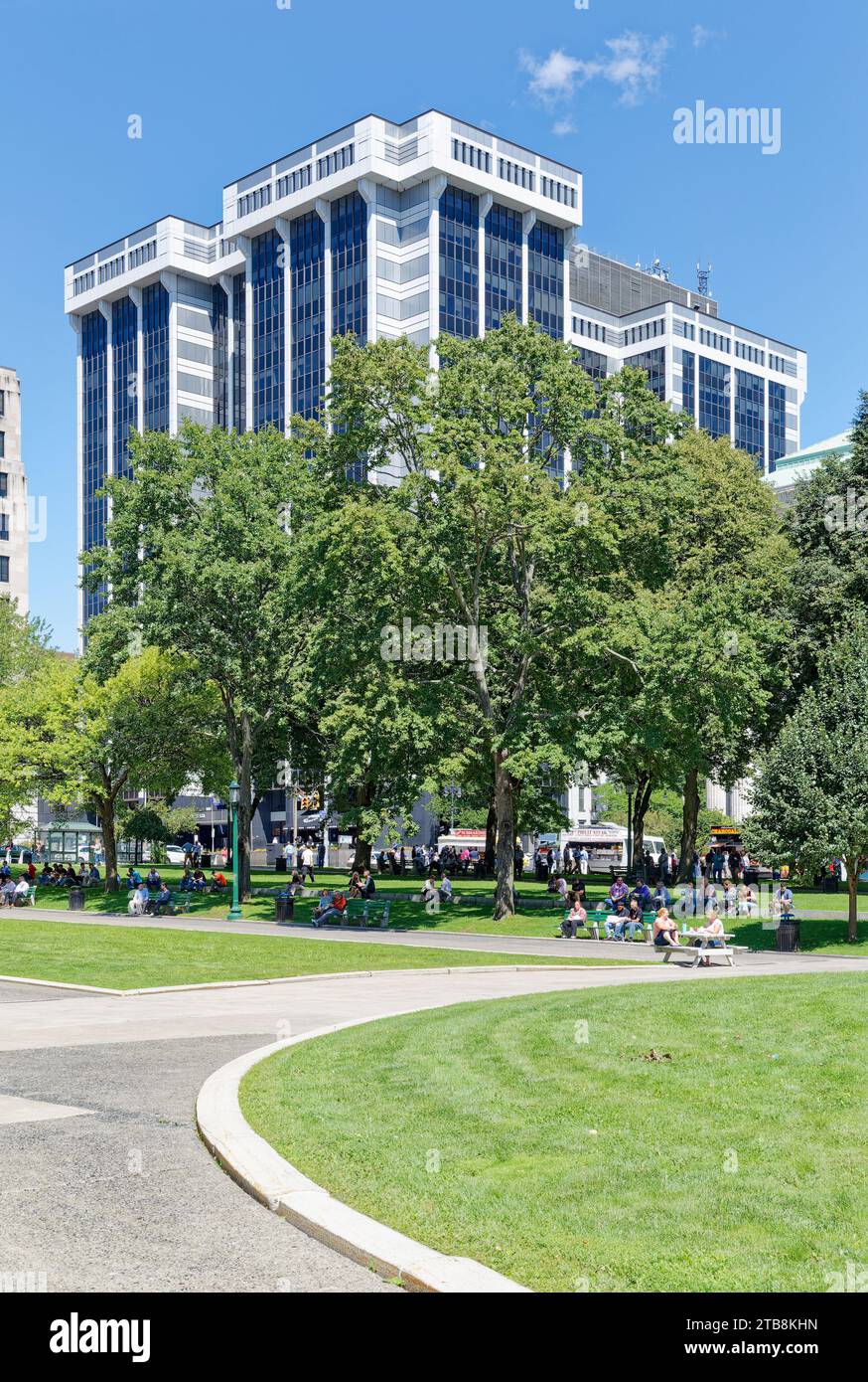 One Commerce Plaza, a Downtown Albany skyscraper, had its white marble ...