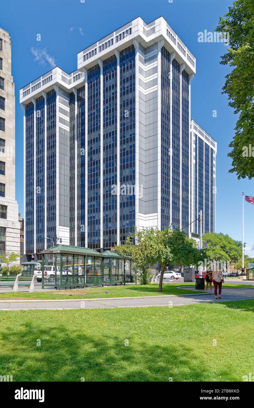 One Commerce Plaza, a Downtown Albany skyscraper, had its white marble ...