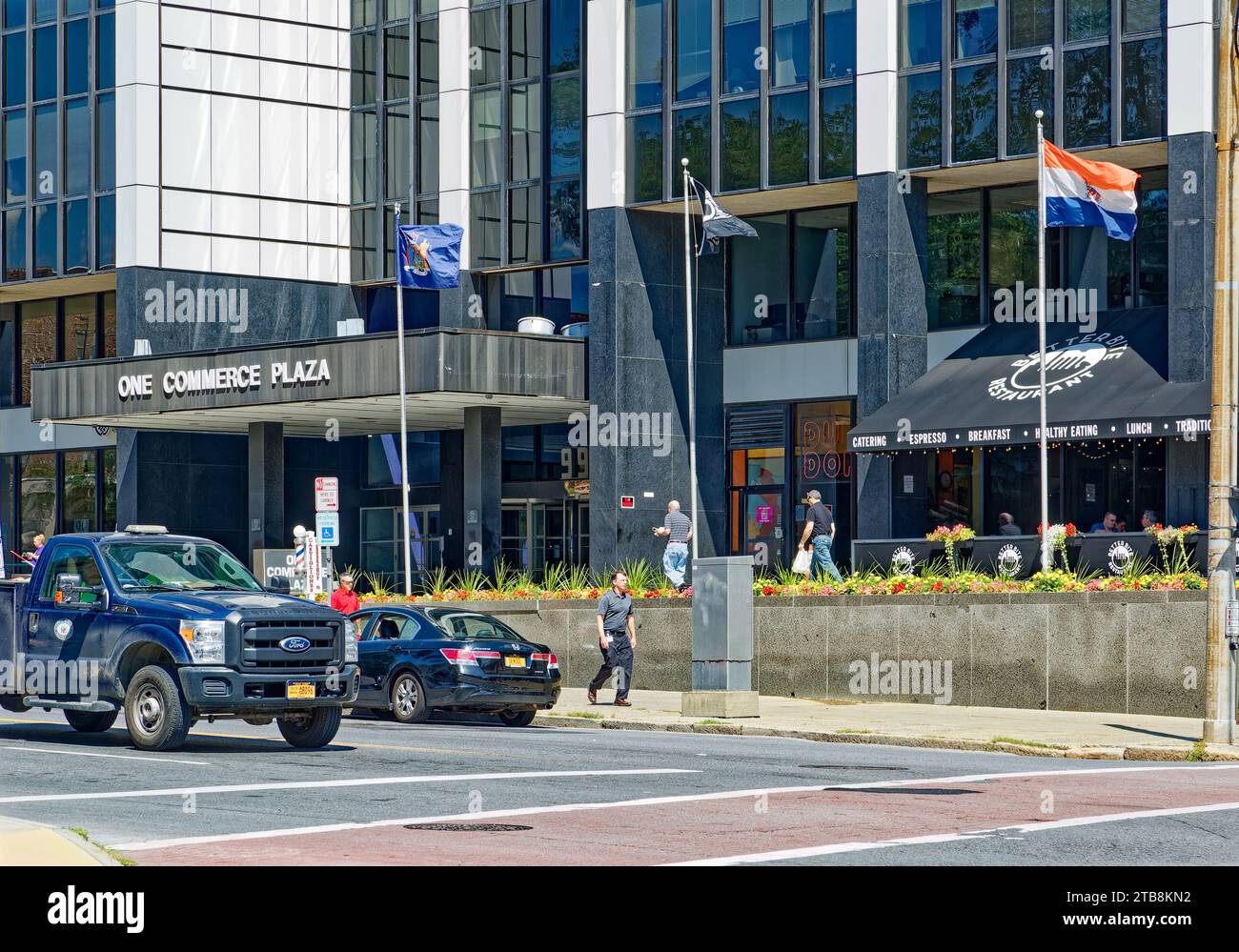 One Commerce Plaza, a Downtown Albany skyscraper, had its white marble ...