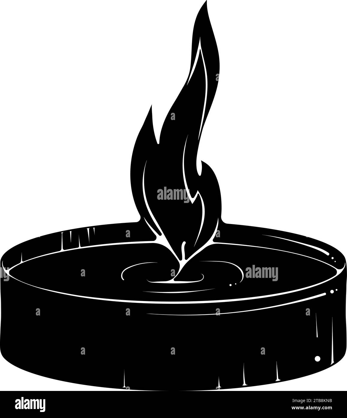 Burning candle light close Stock Vector Images - Alamy
