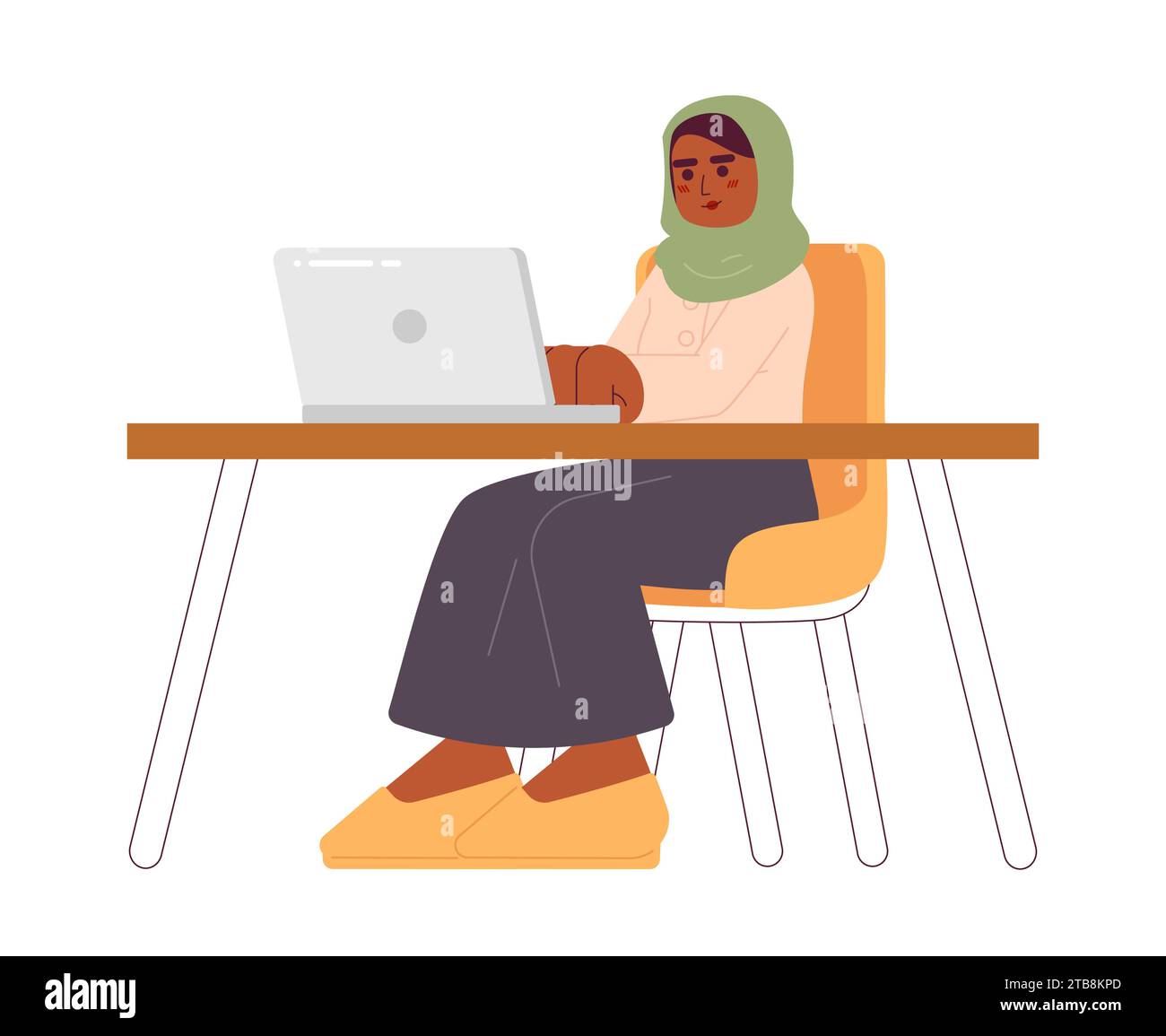 Cartoon muslim businesswoman employee Stock Vector Images - Alamy