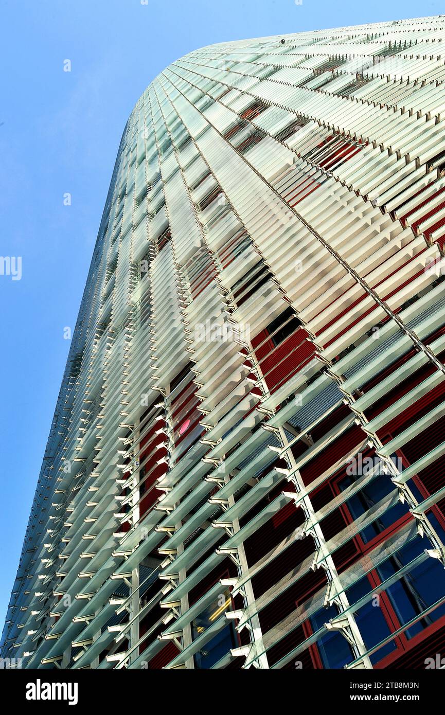 Spain, Barcelona: the Agbar Tower designed by French architect Jean ...