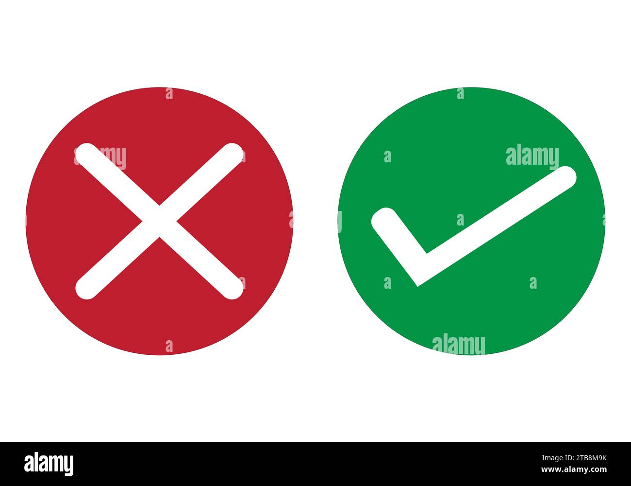 green tick and red cross vector illustration Stock Vector Image & Art ...