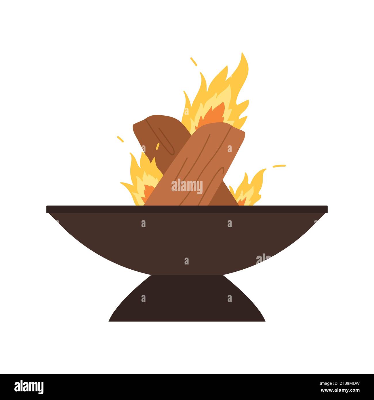 Outdoor garden bonfire. Backyard picnic and barbecue area, landscape ...