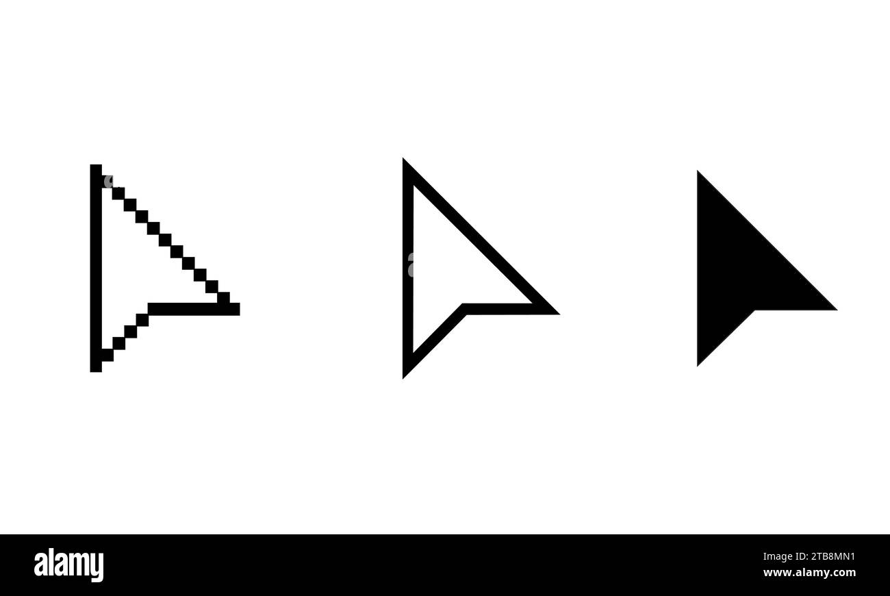 set of arrow cursor on the white background Stock Vector Image & Art - Alamy