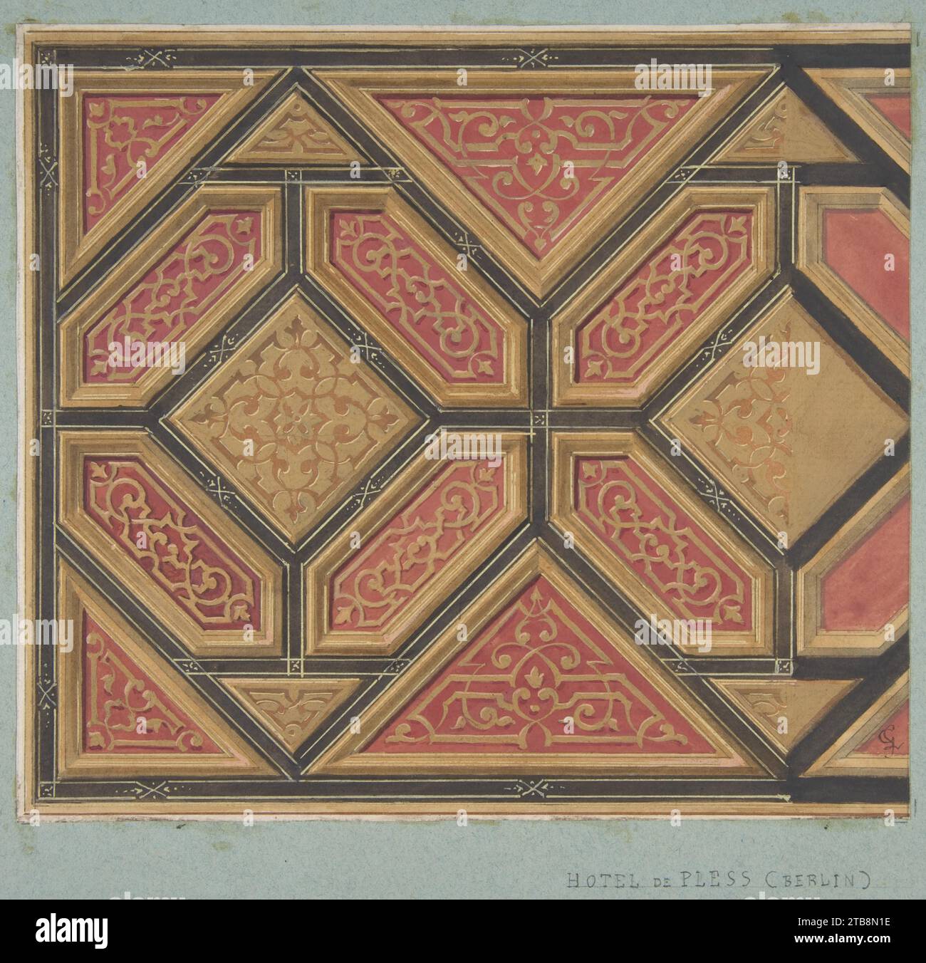 Design for the Decoration of the Ceiling in the Hotel de Pless, Berlin ...