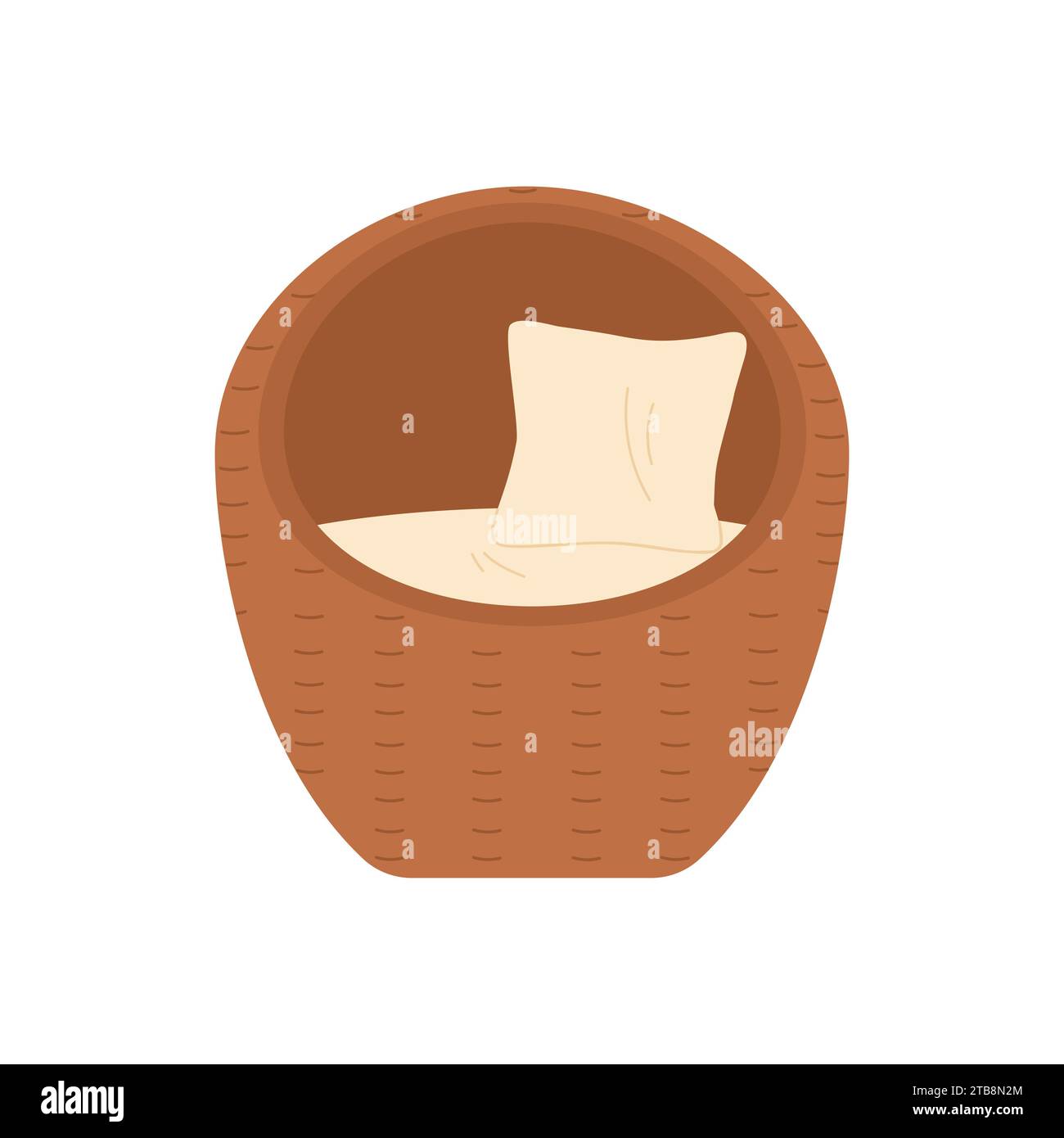 Garden wicker chair. Outdoor relaxing armchair, backyard furniture ...