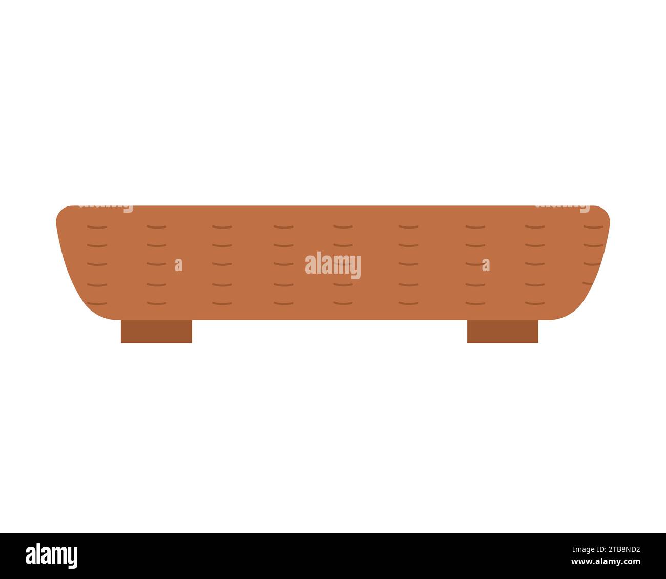 Garden wooden bench. Outdoor decorative landscape objects, garden ...