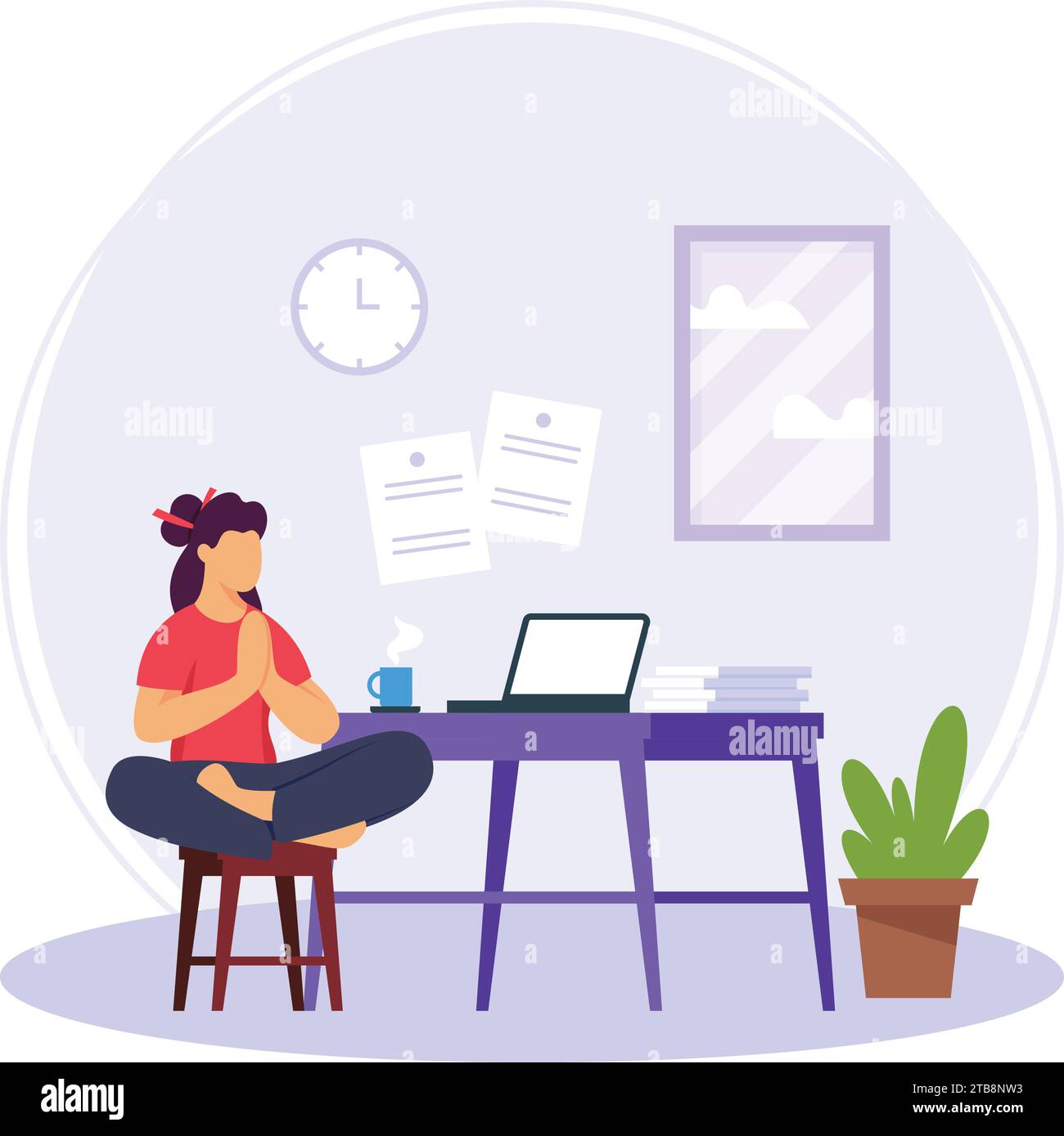 Boredom female pose Stock Vector Images - Alamy