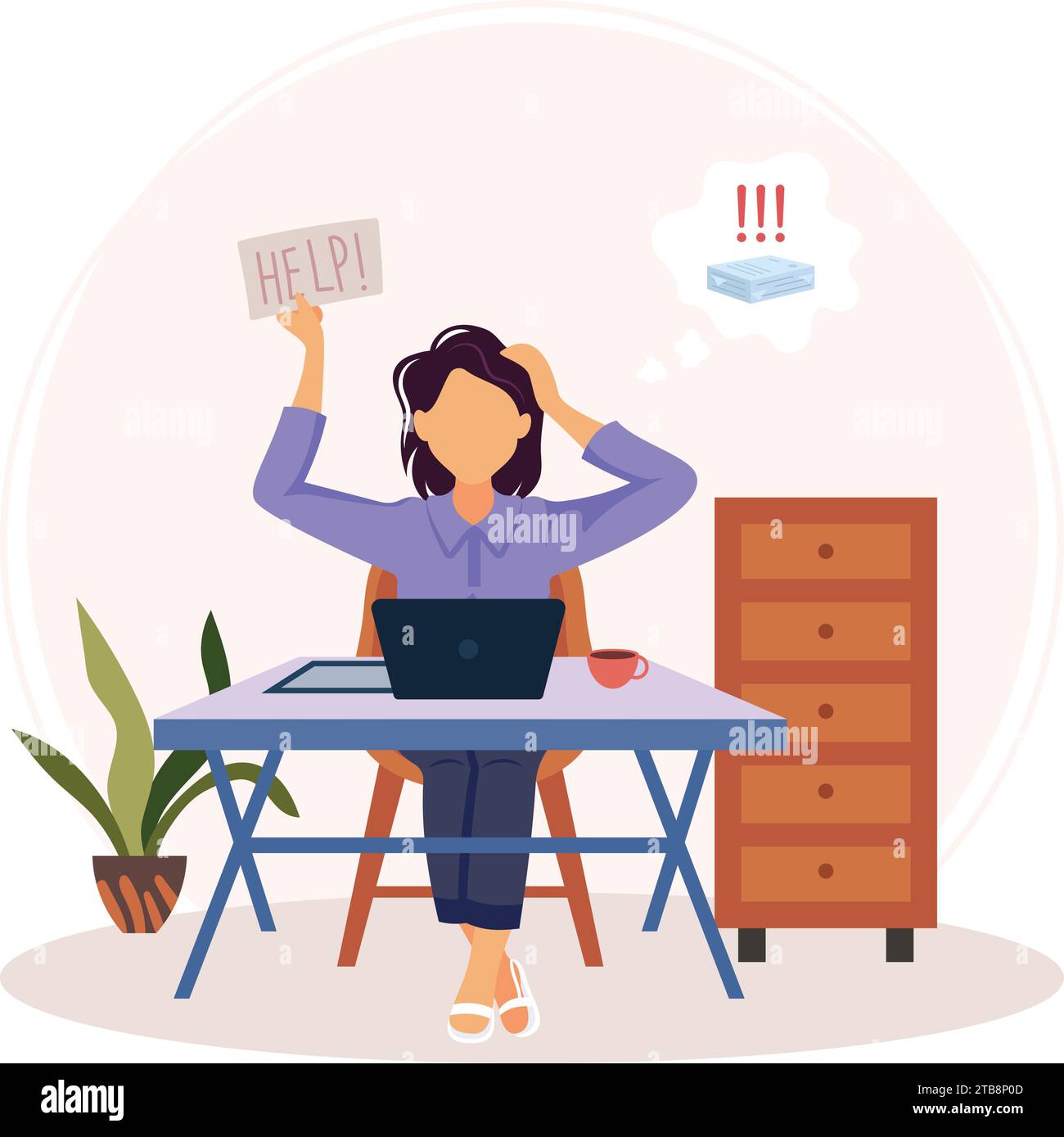 Distraught student Stock Vector Images - Alamy