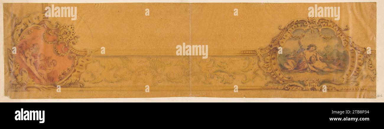 Design for the decorative border around a ceiling 1967 by Jules-Edmond ...