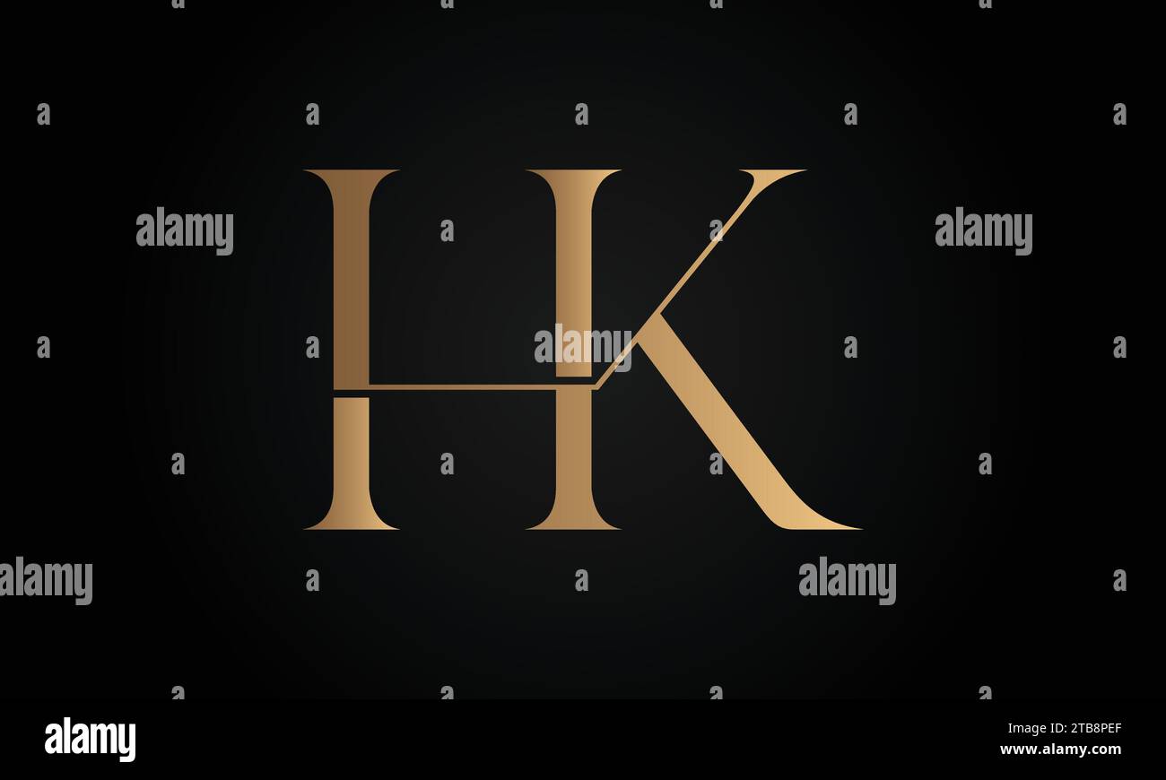 Luxury Initial KH or HK Monogram Text Letter Logo Design Stock Vector Image & Art - Alamy