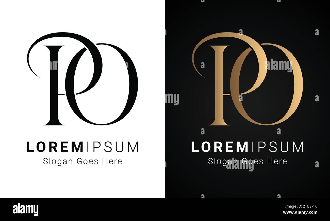 Po logo design Stock Vector Images - Alamy