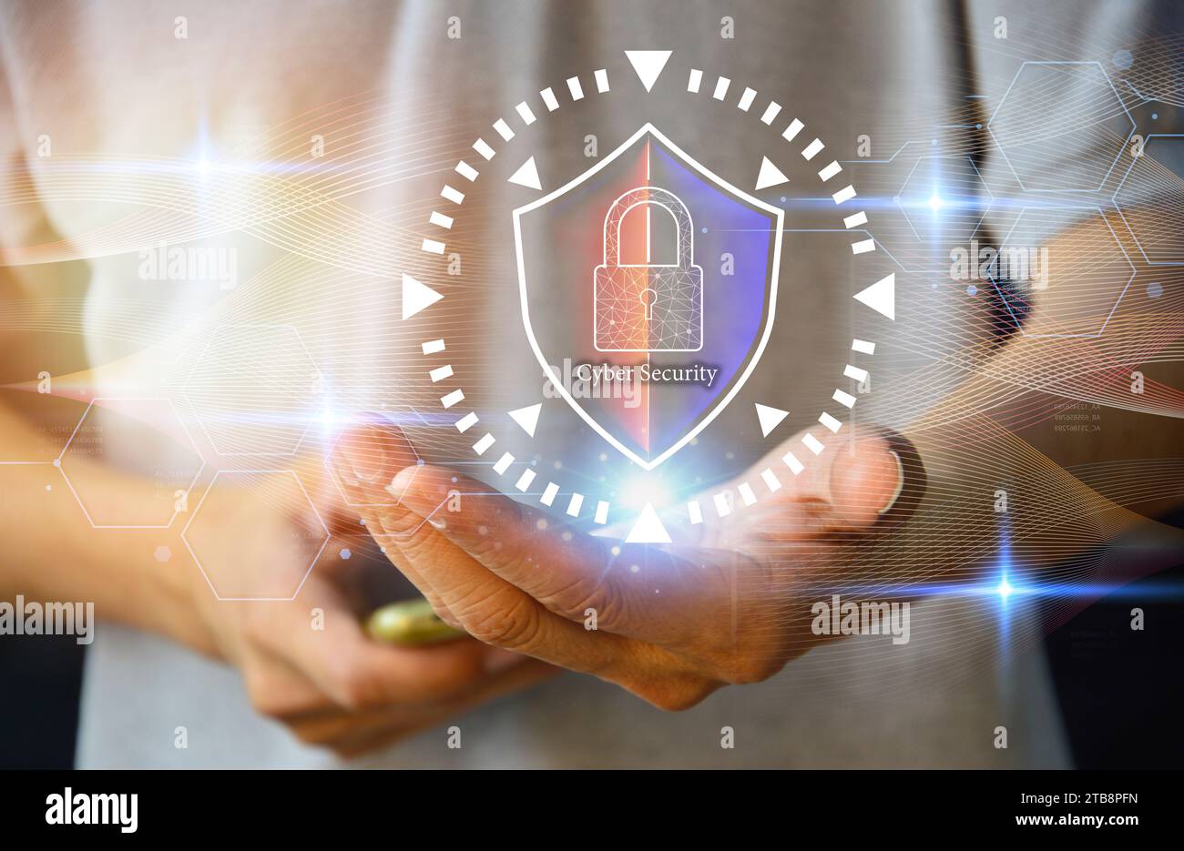 cybersecurity concept, user privacy security and encryption, secure internet access Future ...