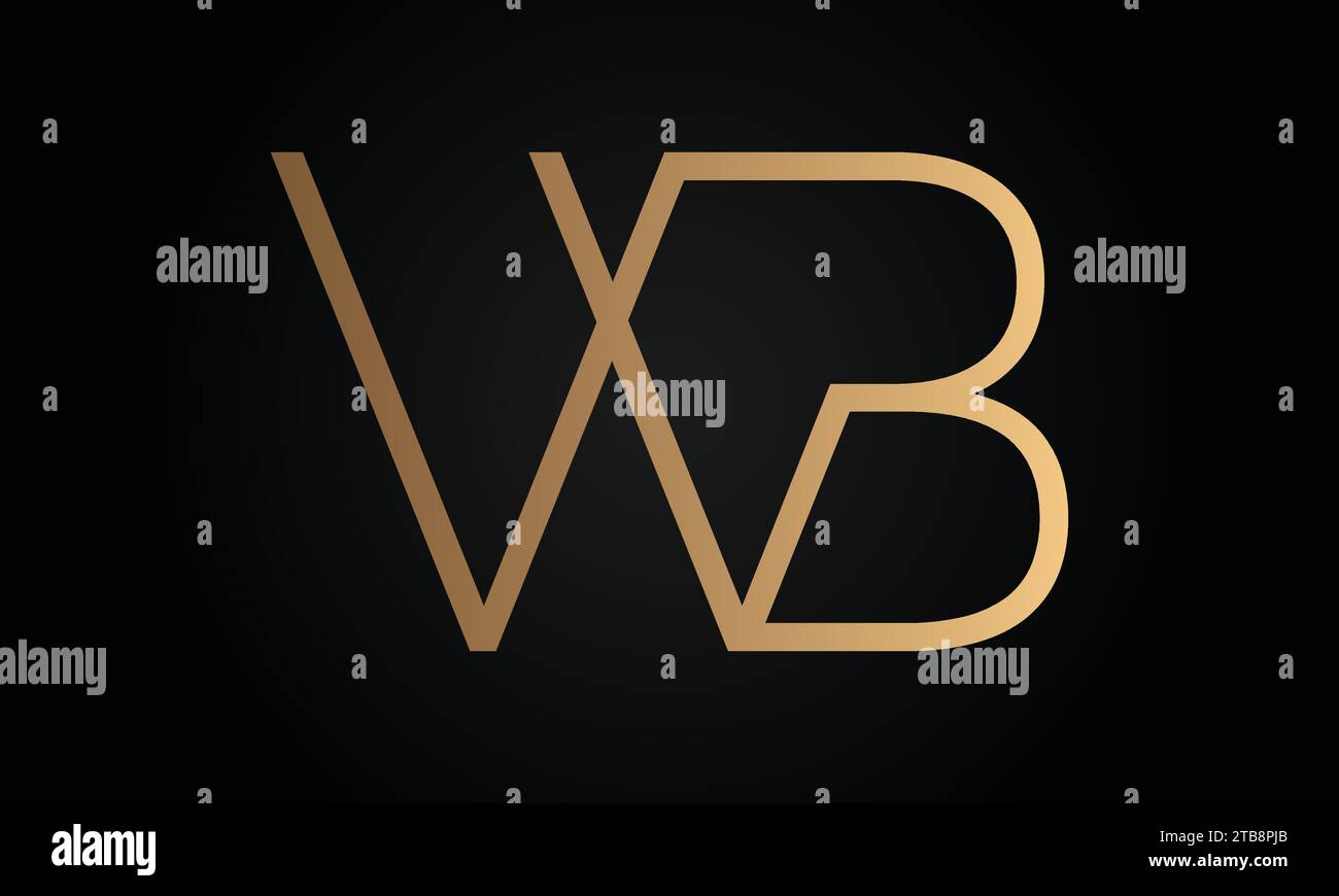 Luxury Initial WB or BW Monogram Text Letter Logo Design Stock Vector Image & Art - Alamy