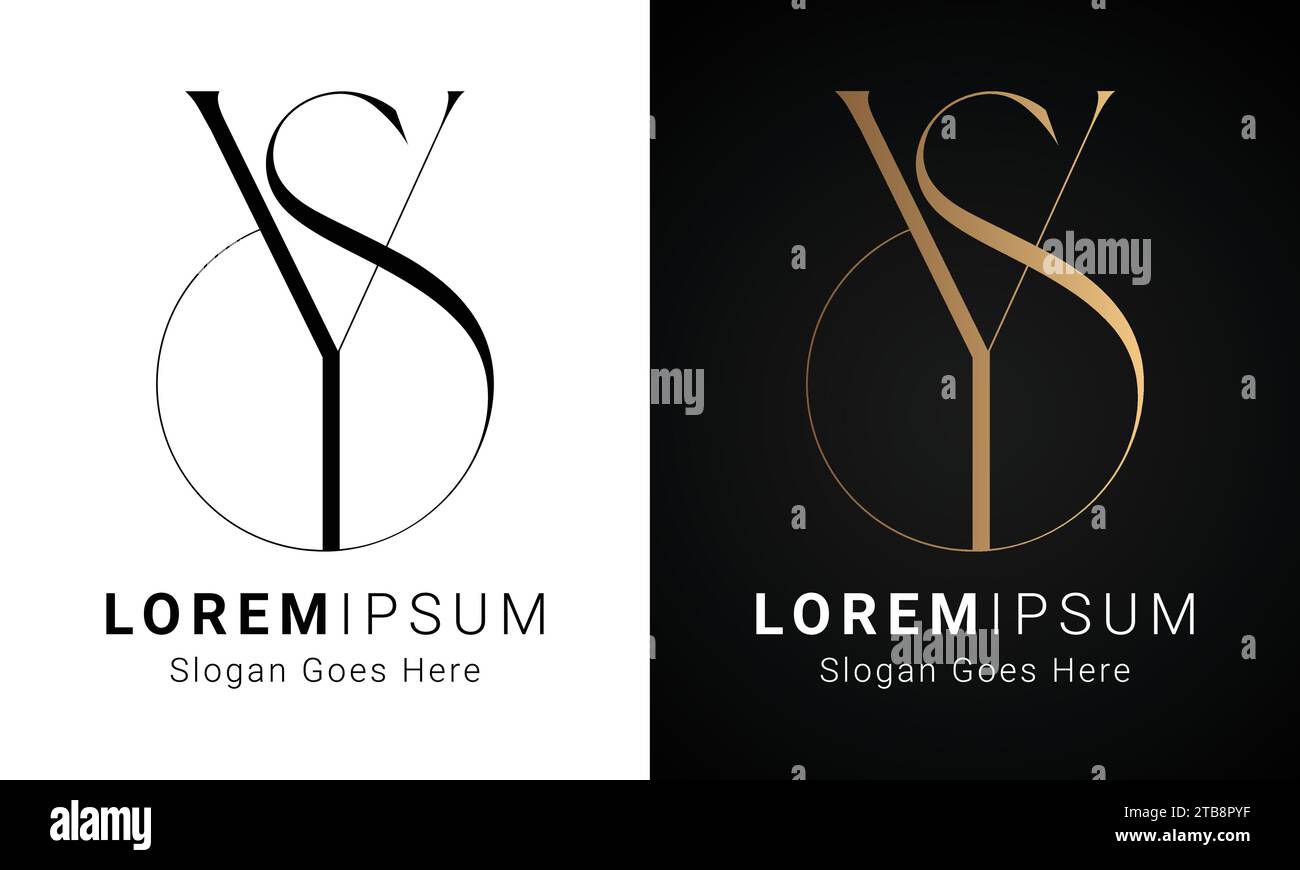 Luxury Initial YS or SY Monogram Text Letter Logo Design Stock Vector Image & Art - Alamy