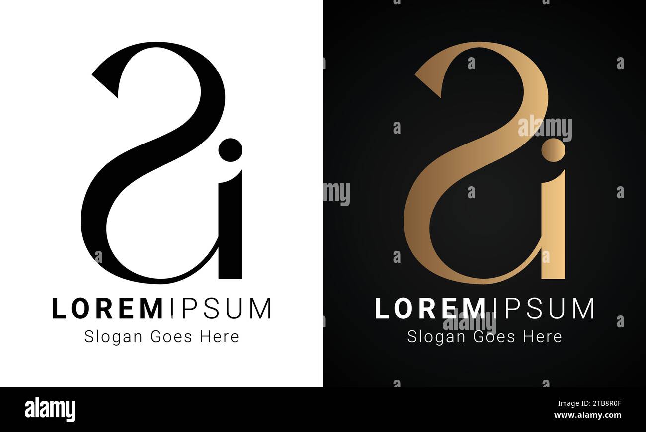 Ai minimal logo design hi-res stock photography and images - Alamy