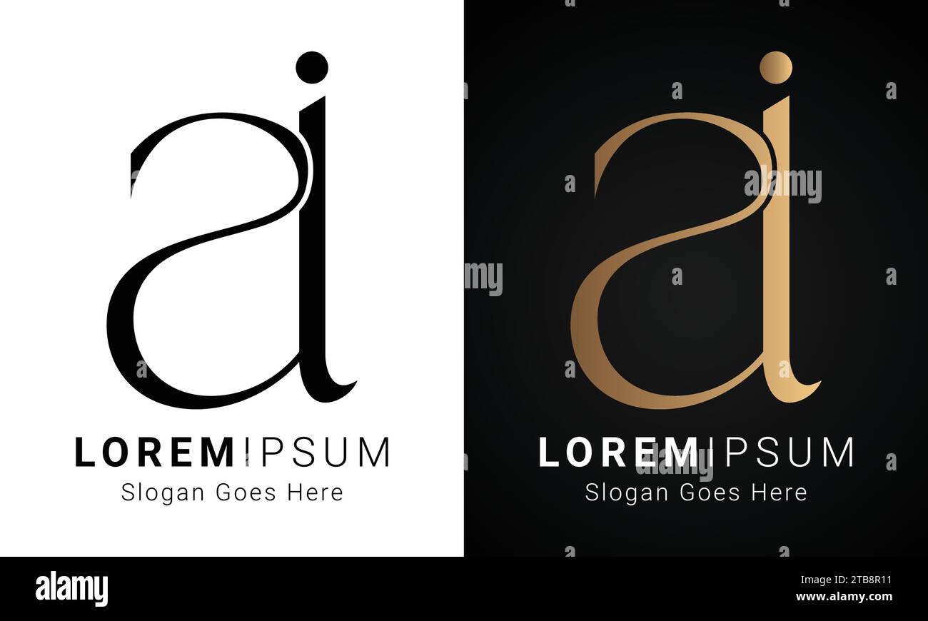 Ai minimal logo design hi-res stock photography and images - Alamy