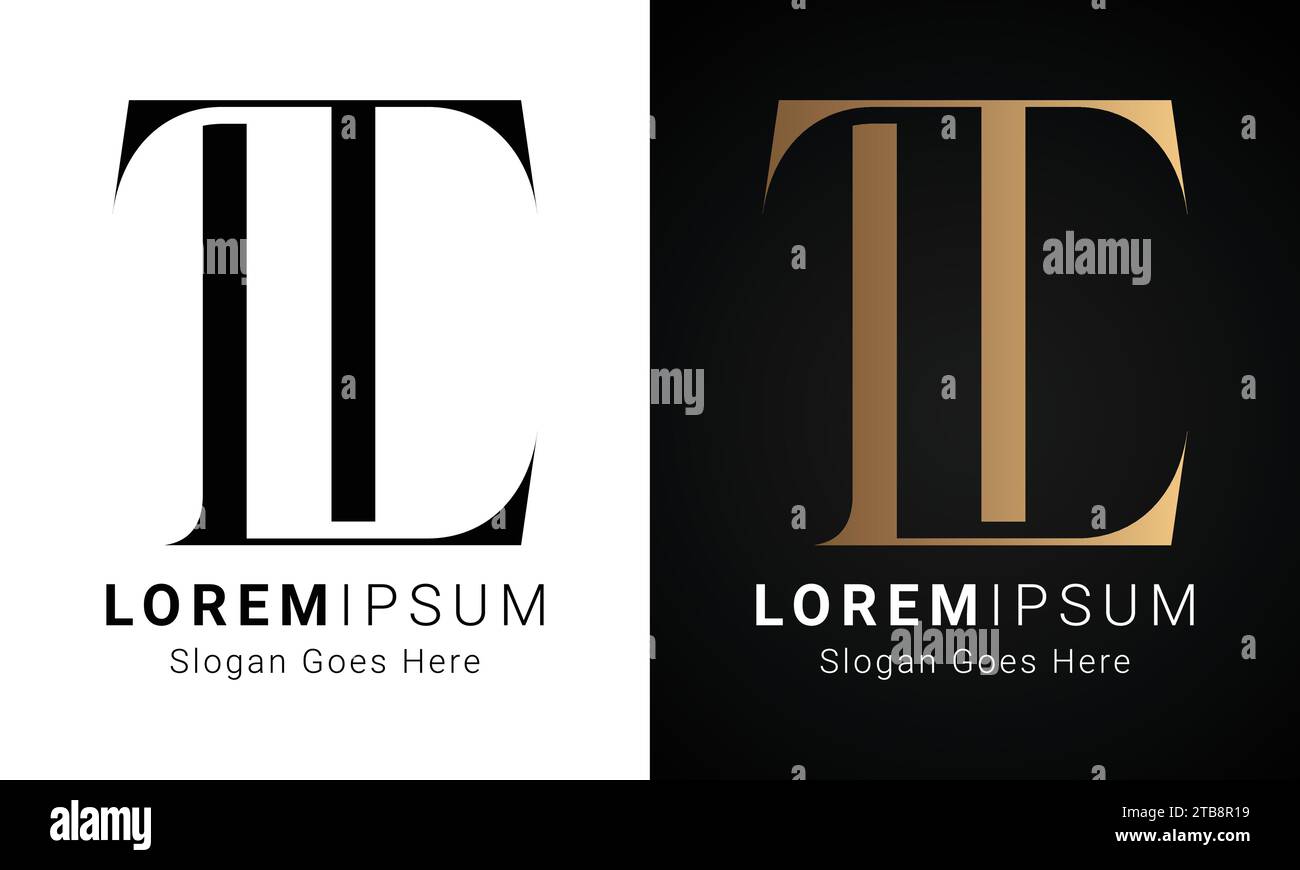 Letter lt logo hi-res stock photography and images - Alamy