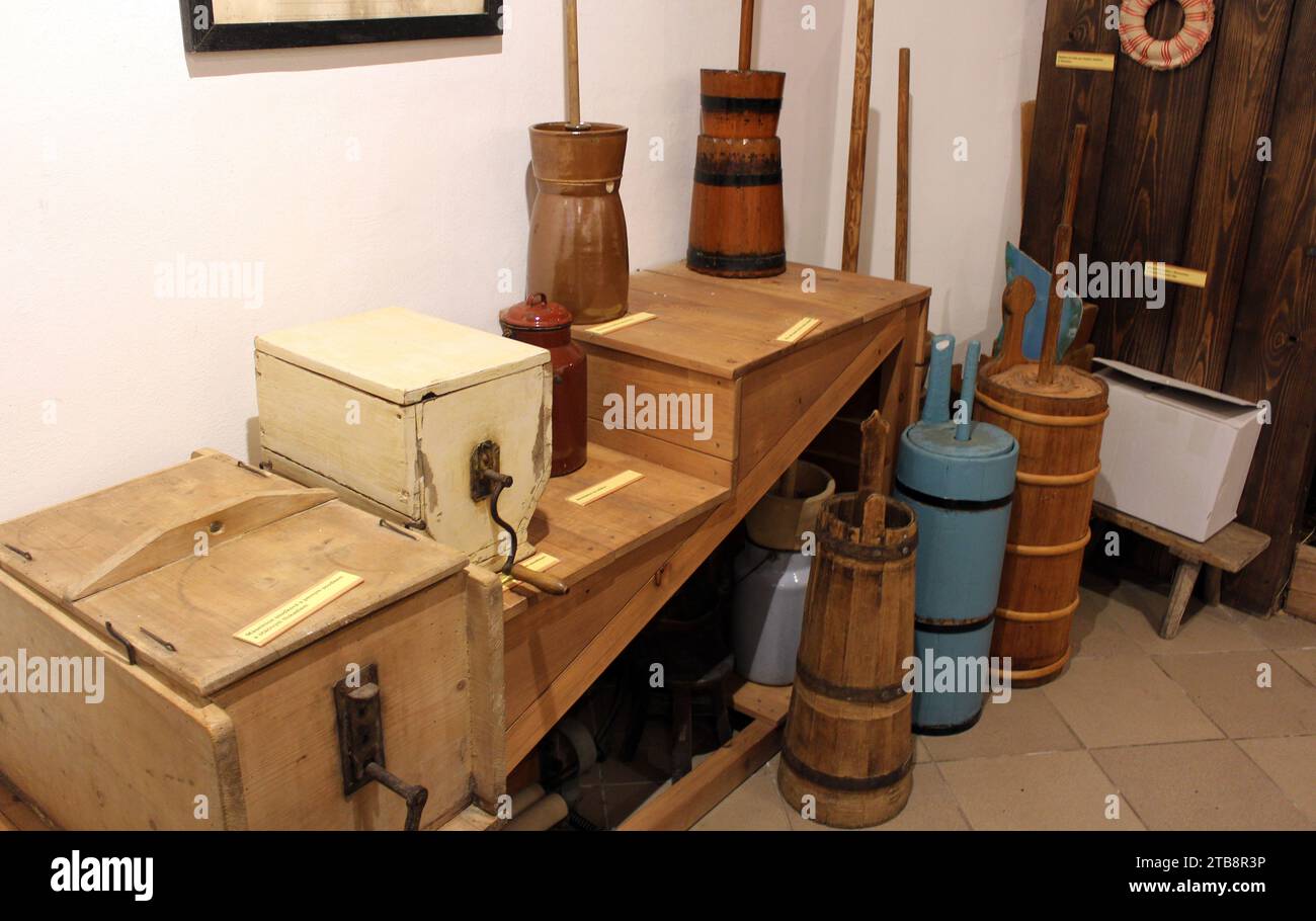 The Museum of Butter in the village of Maslovice near Prague exhibits ...