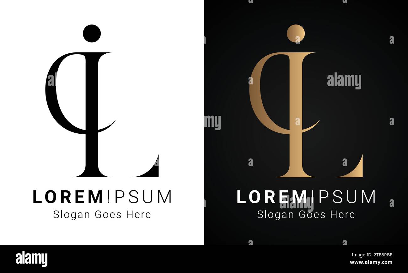 Luxury Initial IL or LI Monogram Text Letter Logo Design Stock Vector Image & Art - Alamy