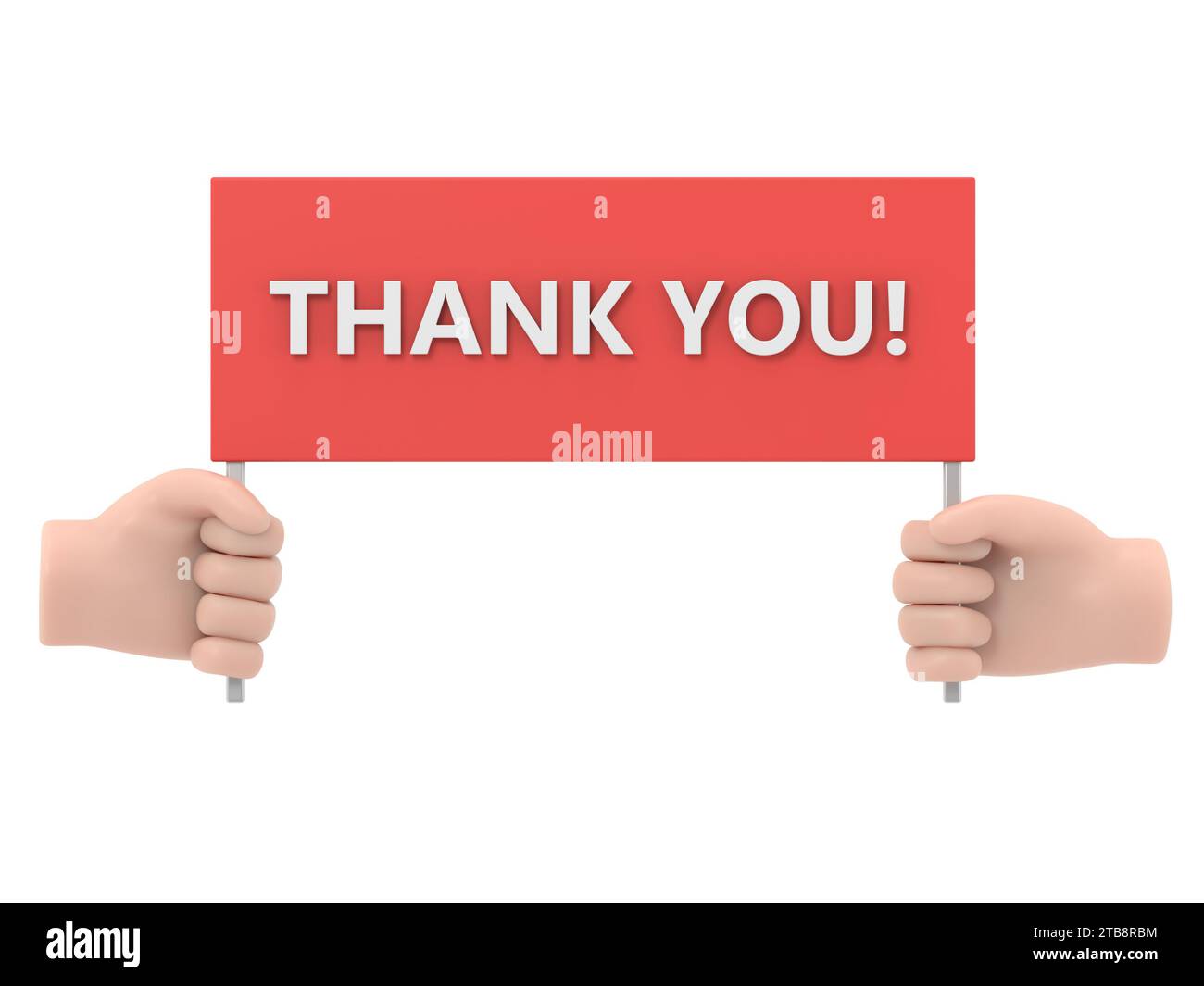 Cartoon Gesture Icon Mockup.Human hands holding red plate with words ...