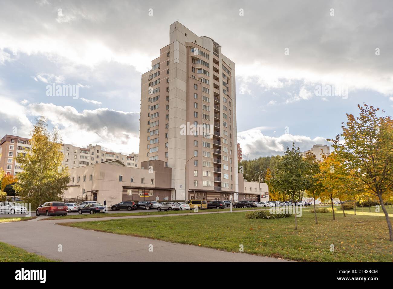 Apartment buildings in Minsk in fall Stock Photo - Alamy