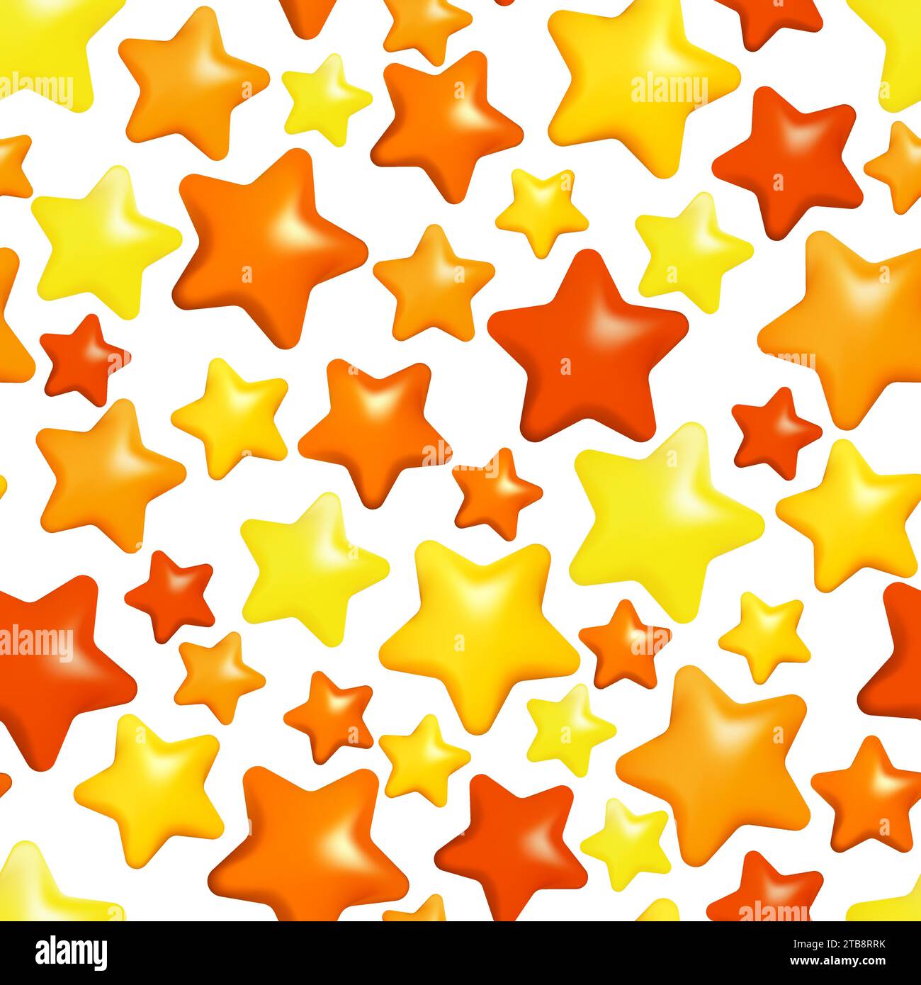 Yellow, red, orange 3d stars on white background Stock Vector Image ...