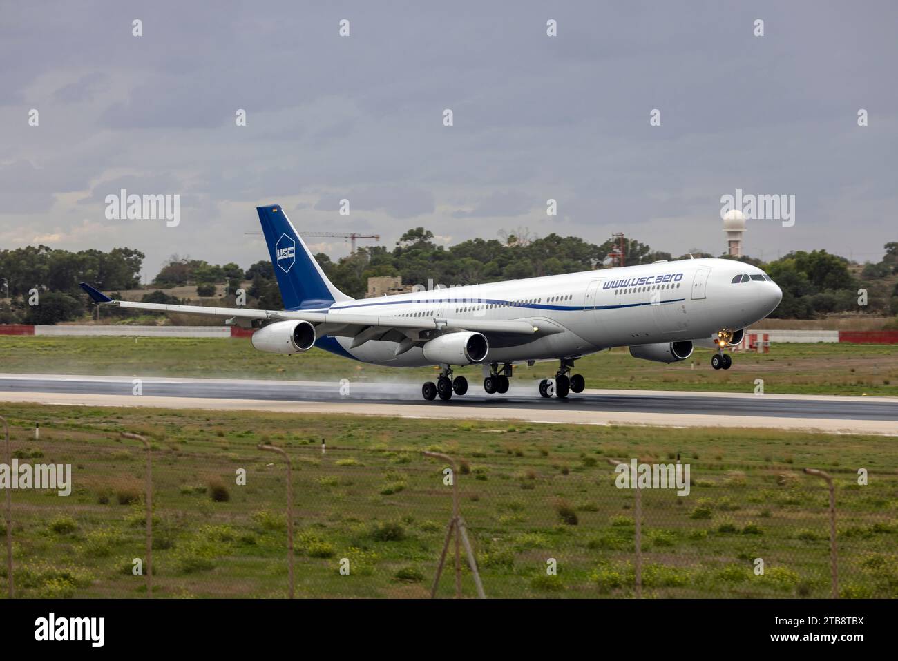 Universal Sky Carrier (USC) Airbus A340-313 (REG: D-AUSC) arriving for ...