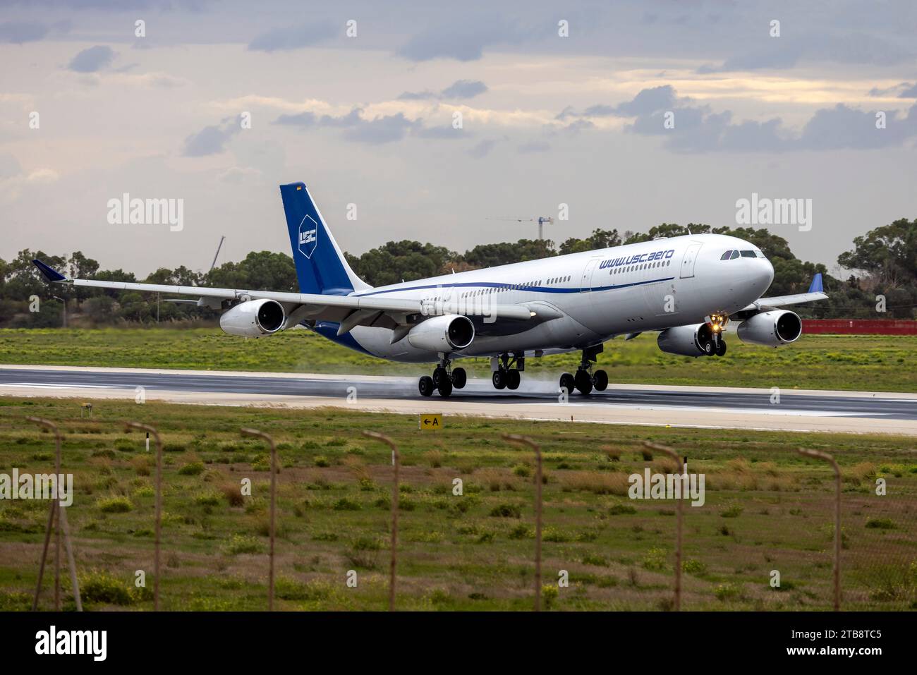 Universal Sky Carrier (USC) Airbus A340-313 (REG: D-AUSC) arriving for ...
