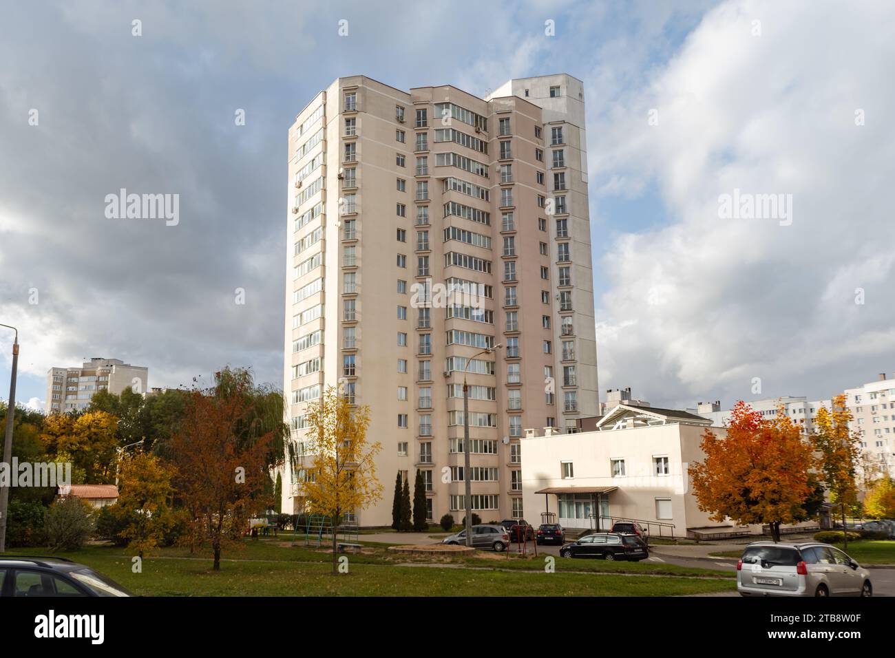 Apartment buildings in Minsk in fall Stock Photo - Alamy