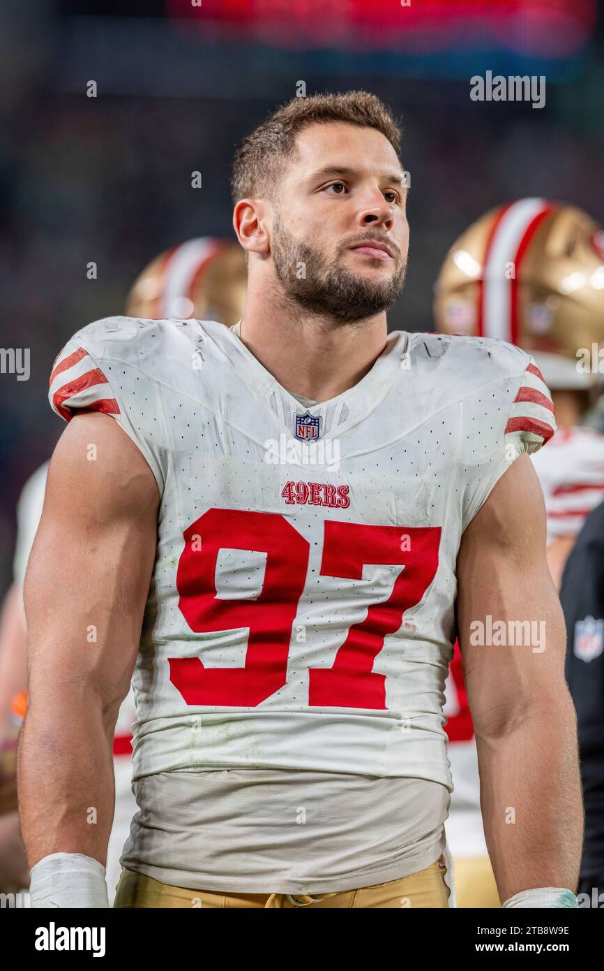 San Francisco 49ers defensive lineman Nick Bosa (97) against the ...
