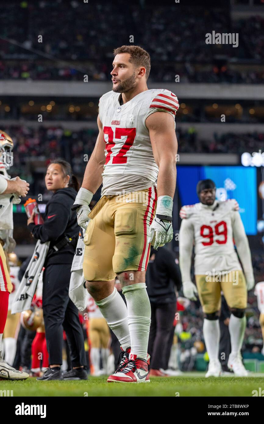 San Francisco 49ers defensive lineman Nick Bosa (97) against the ...