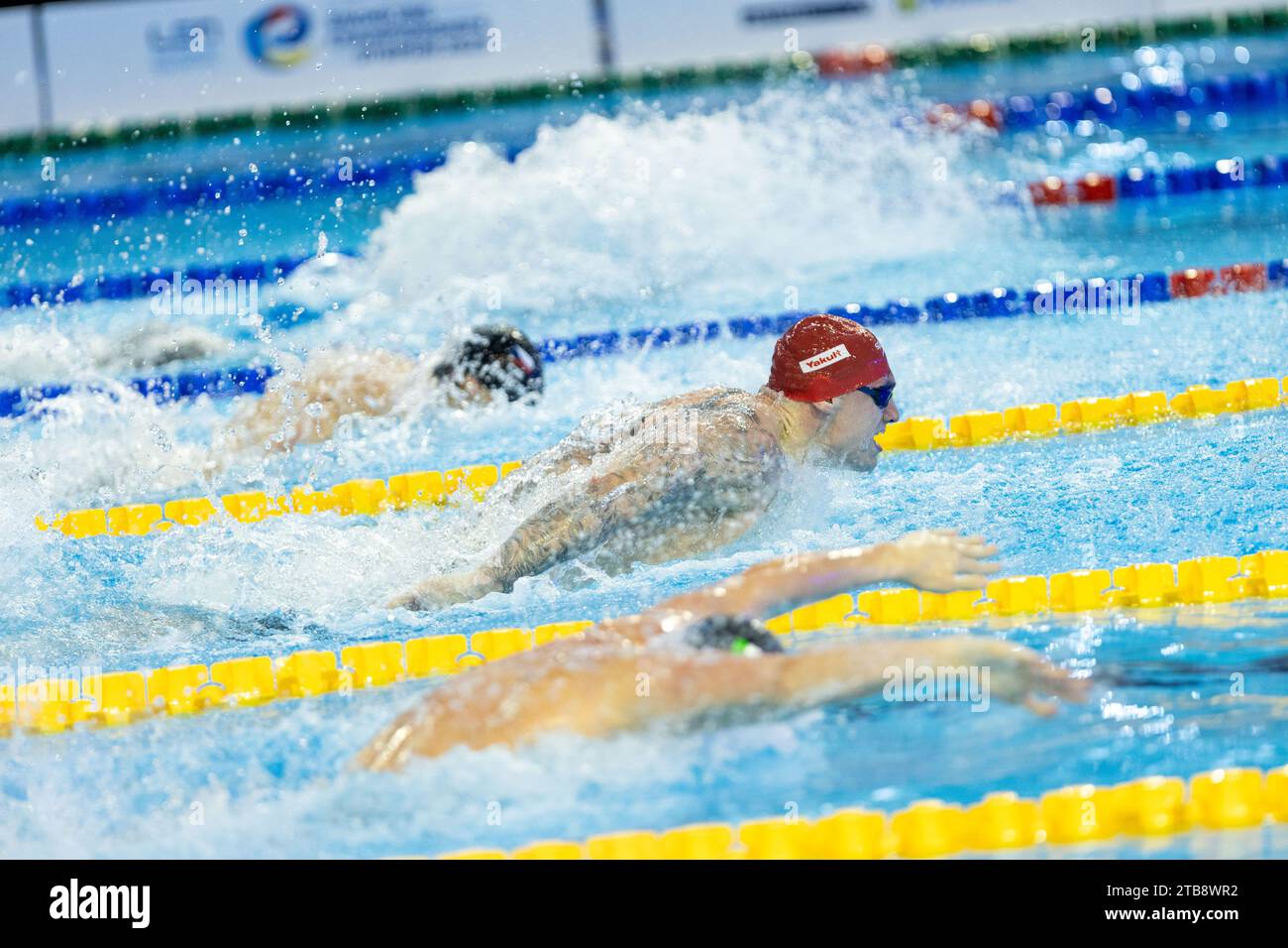 Peters Jacob of Great Britain during MenÂ´s 100m Butterfly Heats at the ...