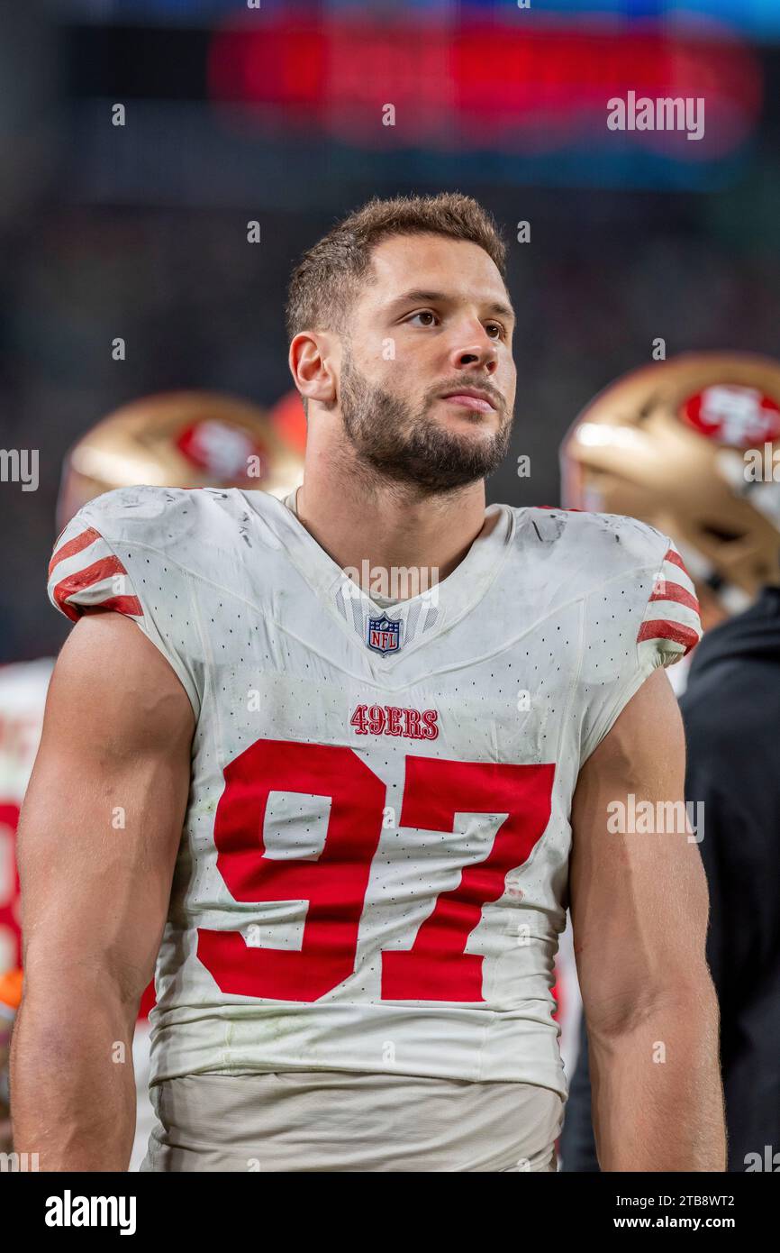 San Francisco 49ers defensive lineman Nick Bosa (97) against the ...