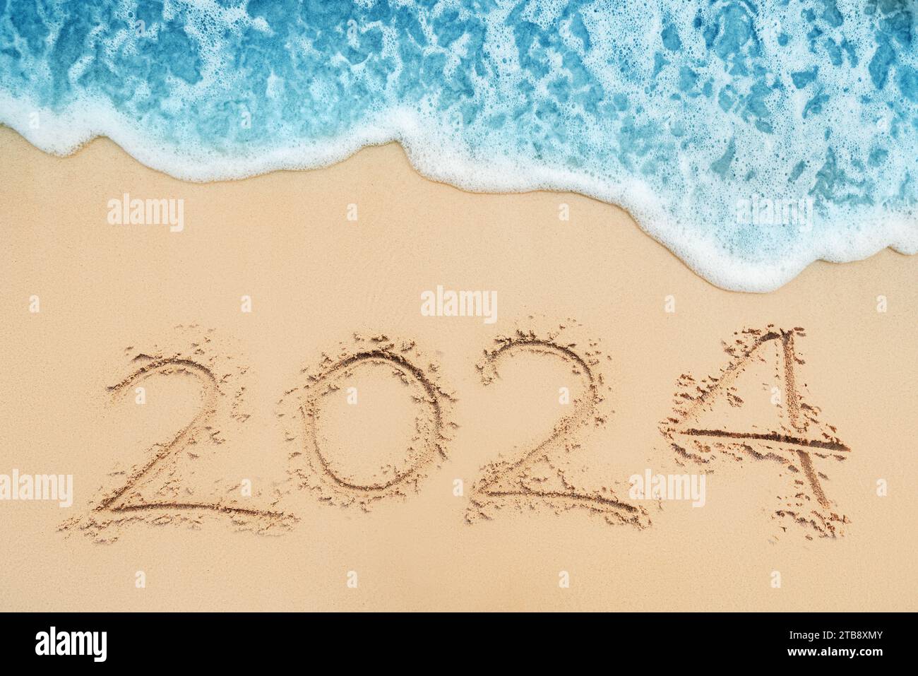Happy New Year 2024 Beach