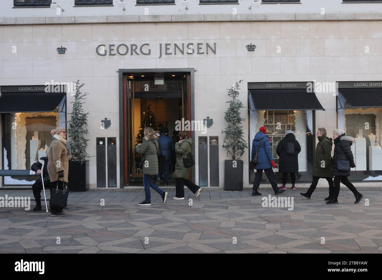 Copenhagen, Denmark /04 December 2023/. Denmark famosu trade mark Georg ...