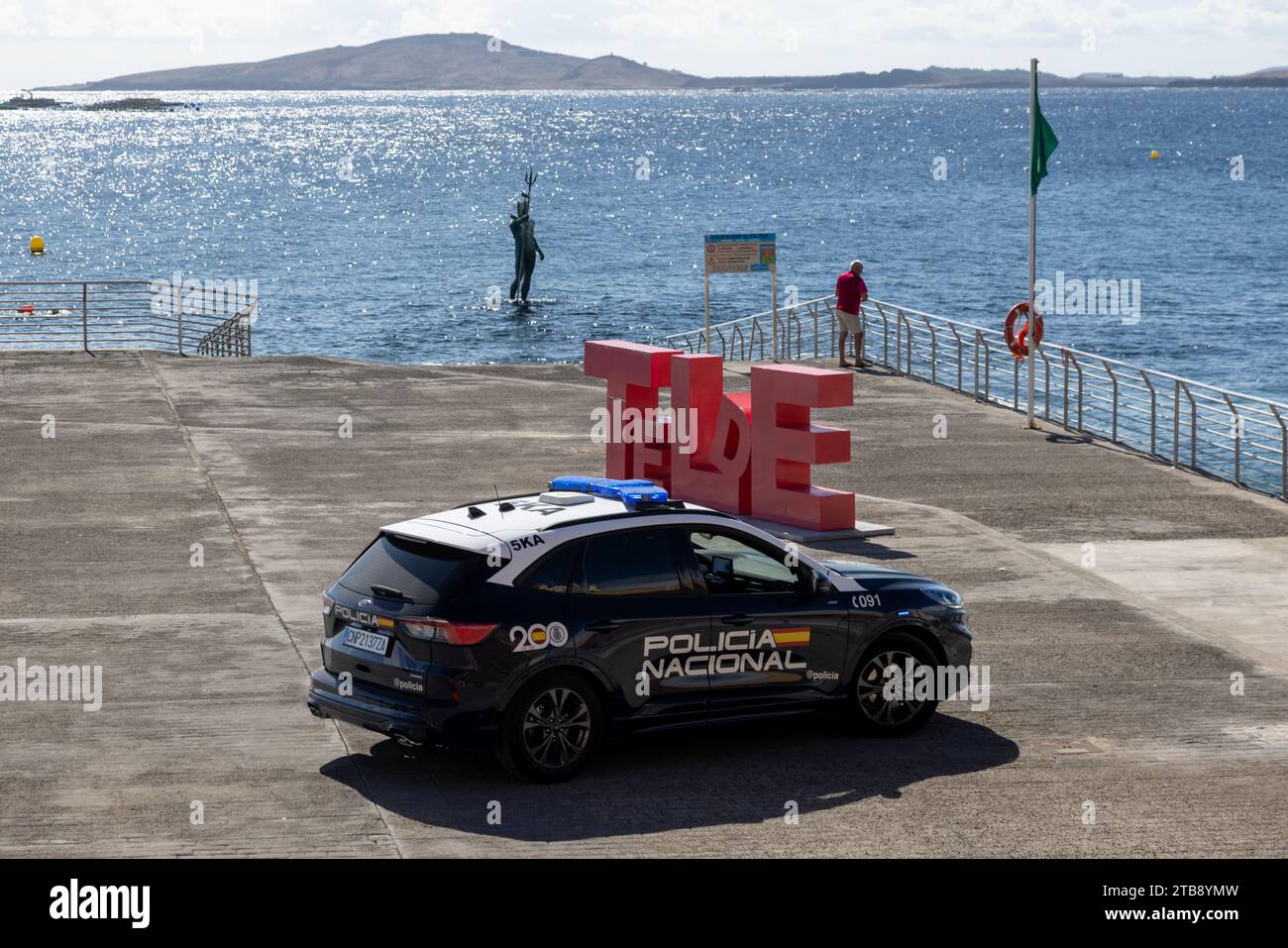 Melenara, Gran Canaria, Spain - November 24, 2023: A blue Spanish ...