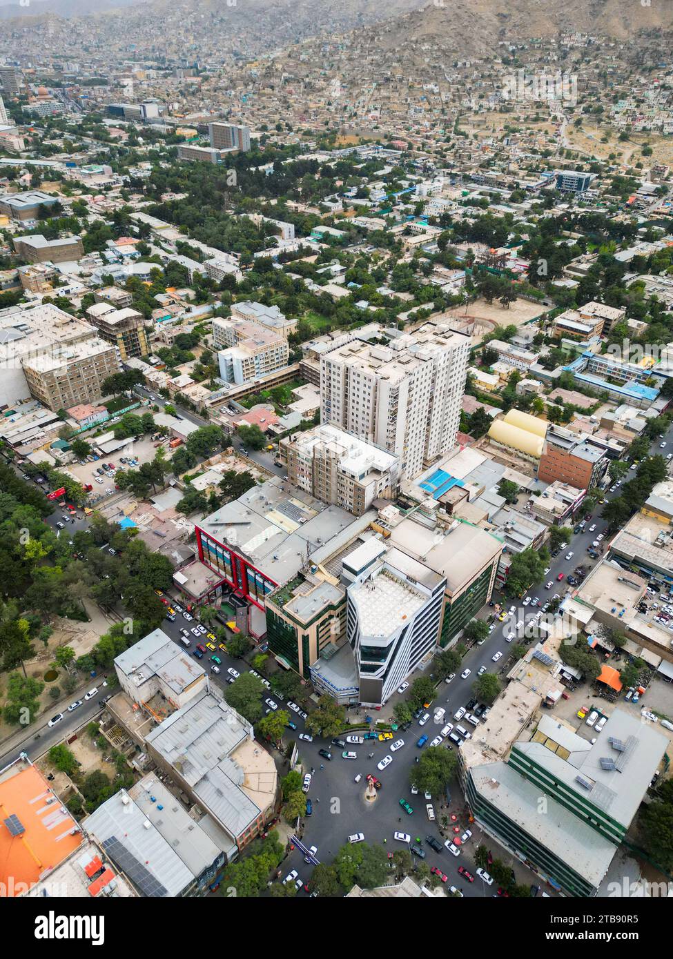 Aerial view of Kabul city Afghanistan Stock Photo - Alamy