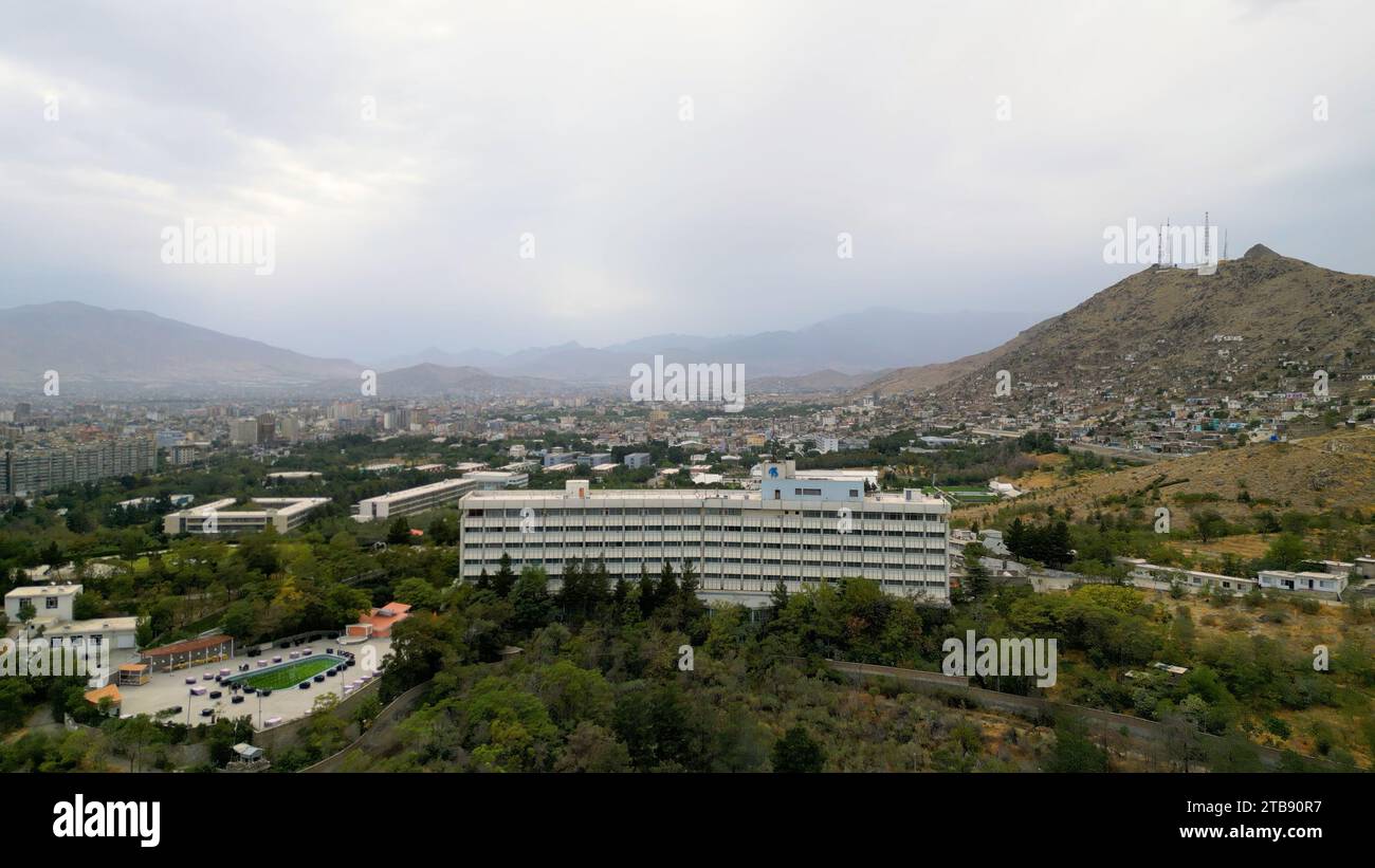 Kabul, Afghanistan - July 25, 2023: Aerial view of Intercontinental ...