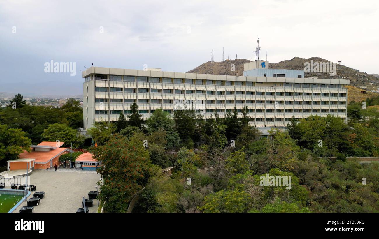 Kabul, Afghanistan - July 25, 2023: Aerial view of Intercontinental ...