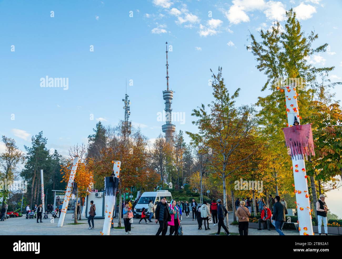 Almaty, Kazakhstan - April 28, 2023: Television Tower of Almaty city on ...
