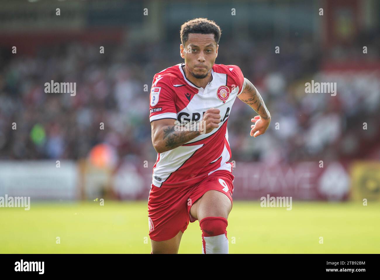 Elliott List in action, whilst playing for Stevenage FC Stock Photo - Alamy